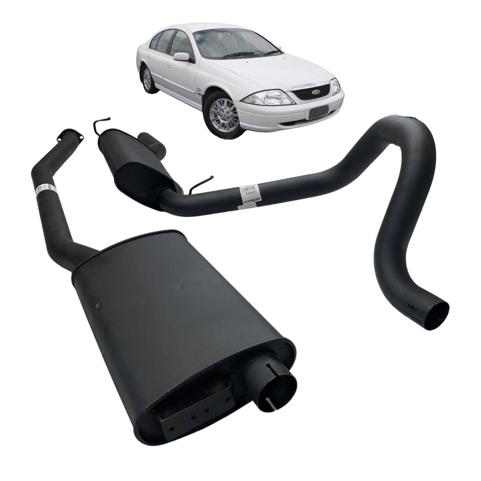 Redback 2.5" Cat Back Sports Exhaust for Ford EA EB ED EF EL AU Falcon ...