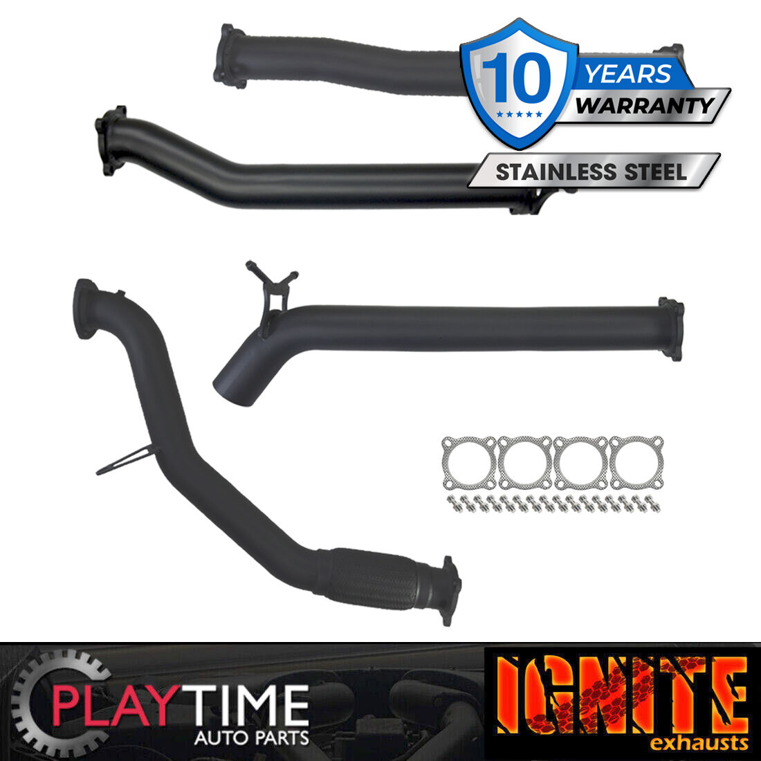 Ford Ranger Exhaust PX2/PX3 3.2L Turbo Back No Cat & Diff Dump Pipe 409 ...