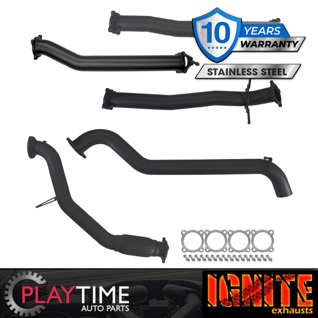 Ford Ranger Exhaust PX2/PX3 3.2L Turbo Back No Cat & Straight Pipe 409 ...