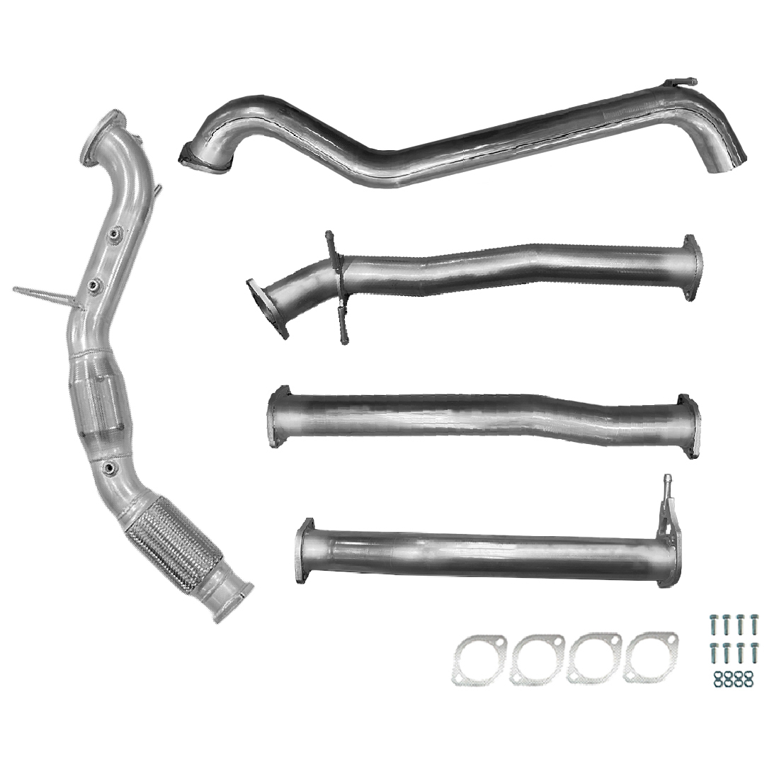 Ford Ranger Exhaust PX2/PX3 3.2L Turbo Back Cat & Straight Pipe Raw ...