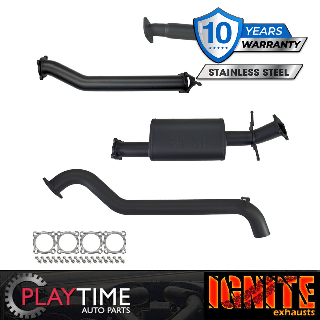 Ford Ranger Exhaust PX3 2.0L 3" DPF Back Muffler 409 Stainless Steel