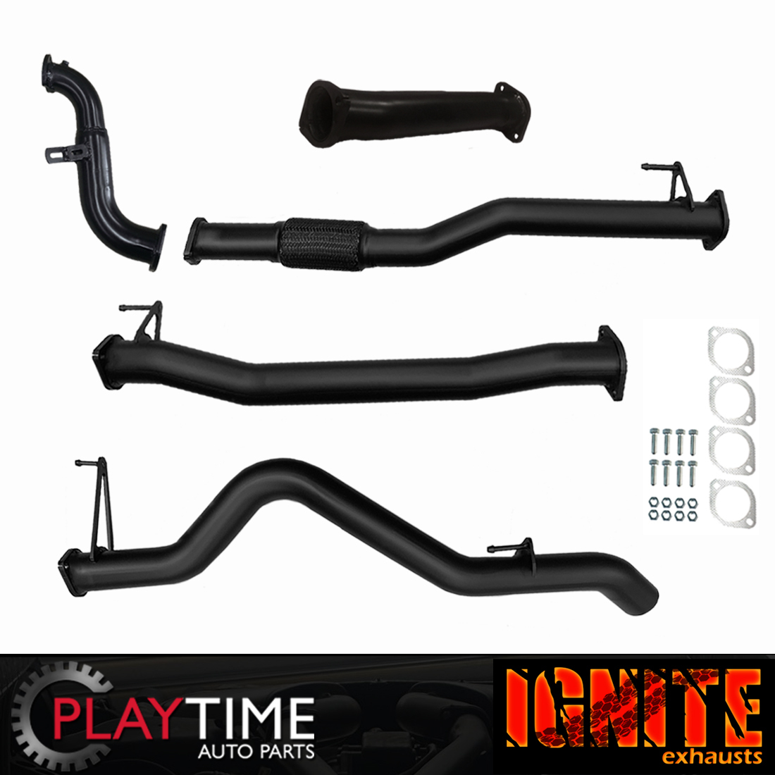 Holden RG Colorado Exhaust 2.8L 3" Turbo Back No Cat With Pipe Black ...