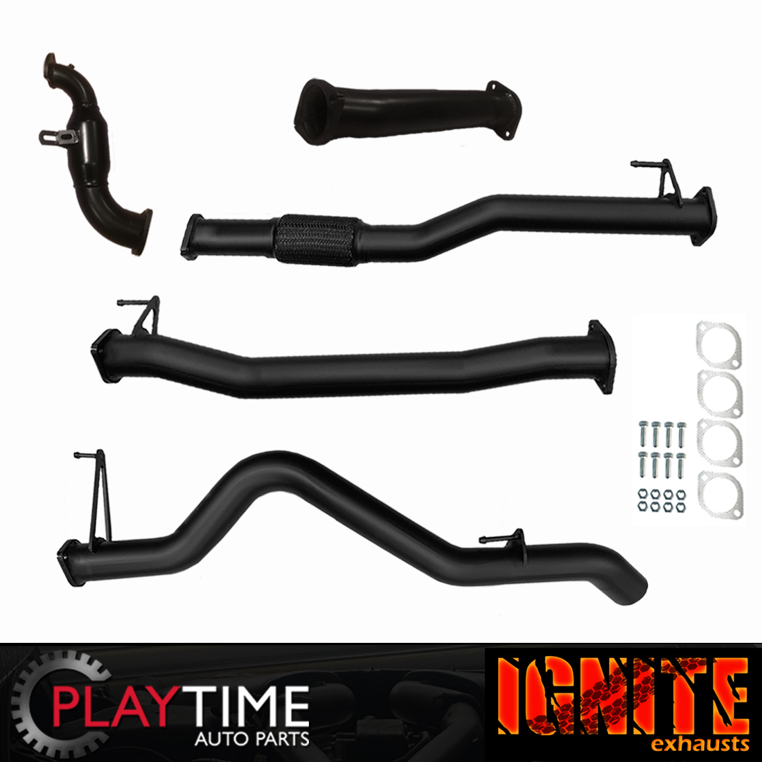 Holden RG Colorado Exhaust 2.8L 3" Turbo Back Cat & Pipe Black ...