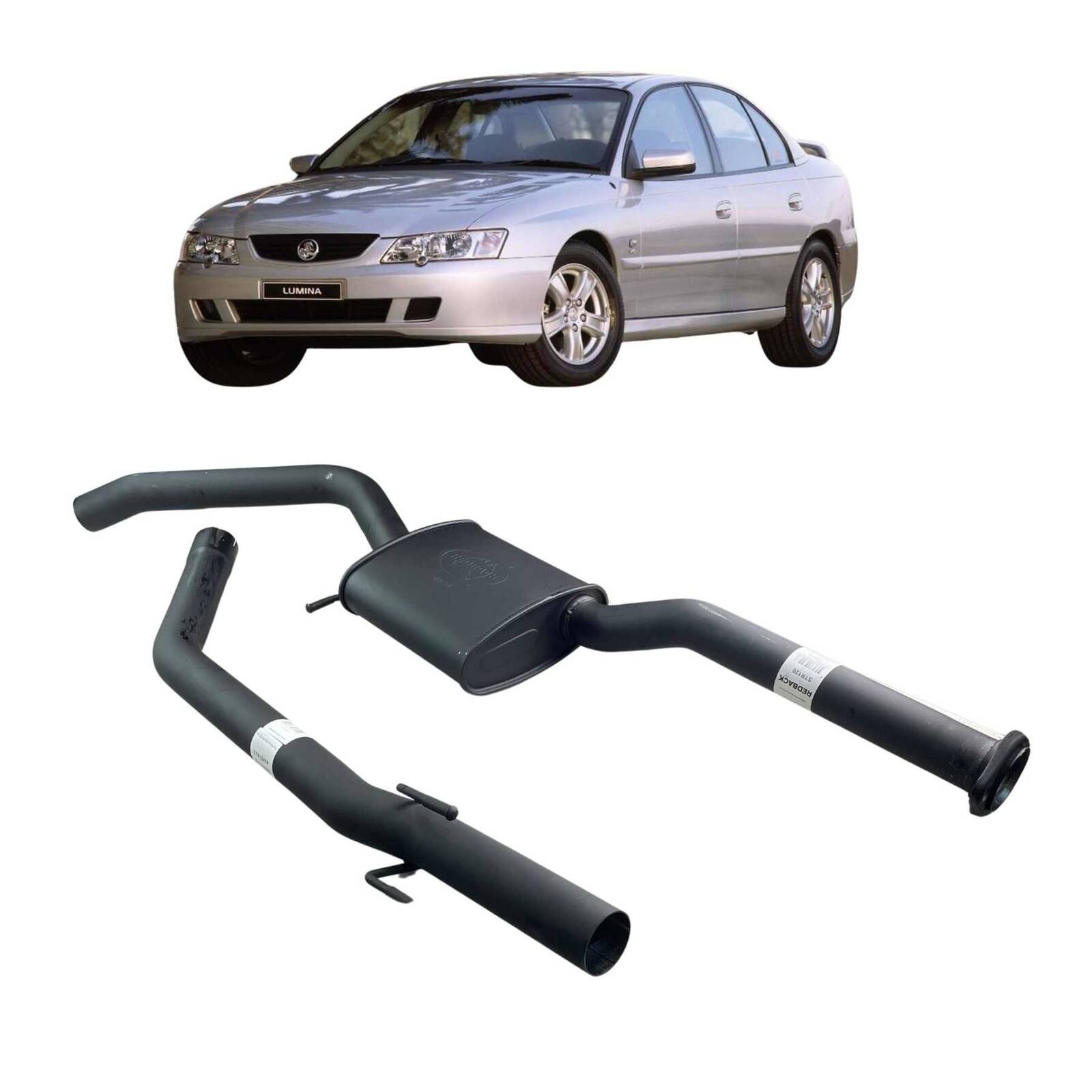 Redback 2.5" Catback Exhaust with Rear Muffler Delete for Holden ...