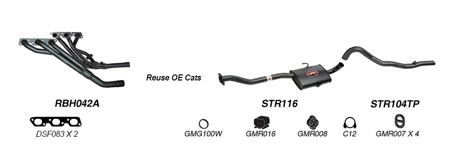 Redback Exhaust System for Holden Commodore (04/1995 - 08/1997), Calais ...