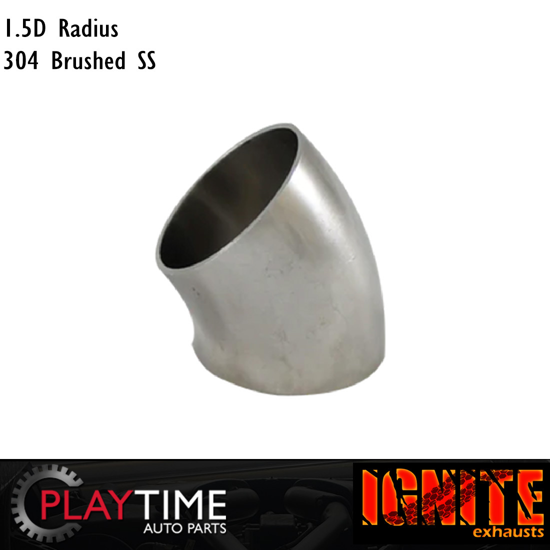 Exhaust Pipe Mandrel Bend - 2.25" 45 Degree 57mm Long Leg 1.5D Radius ...