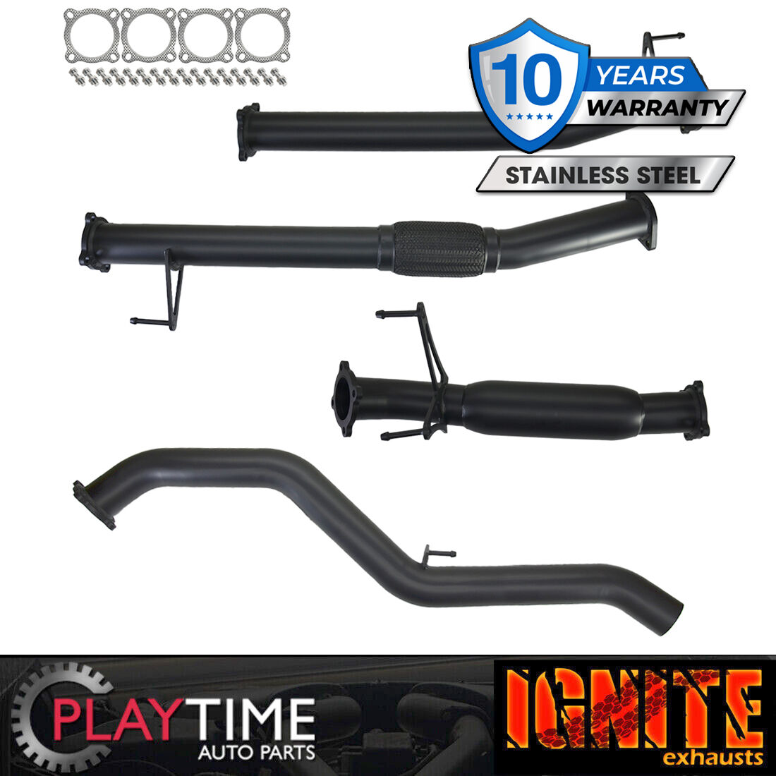 Mazda BT50 Exhaust B30B 3L DPF Back With High Flow Hotdog/Resonator 409 ...
