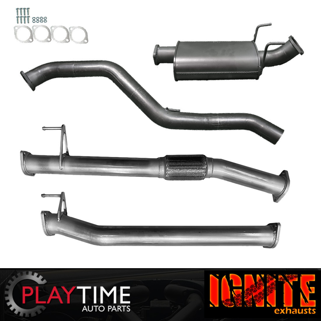 Mazda BT50 Exhaust B30B 3L DPF Back With High Flow Sports Muffler Raw ...
