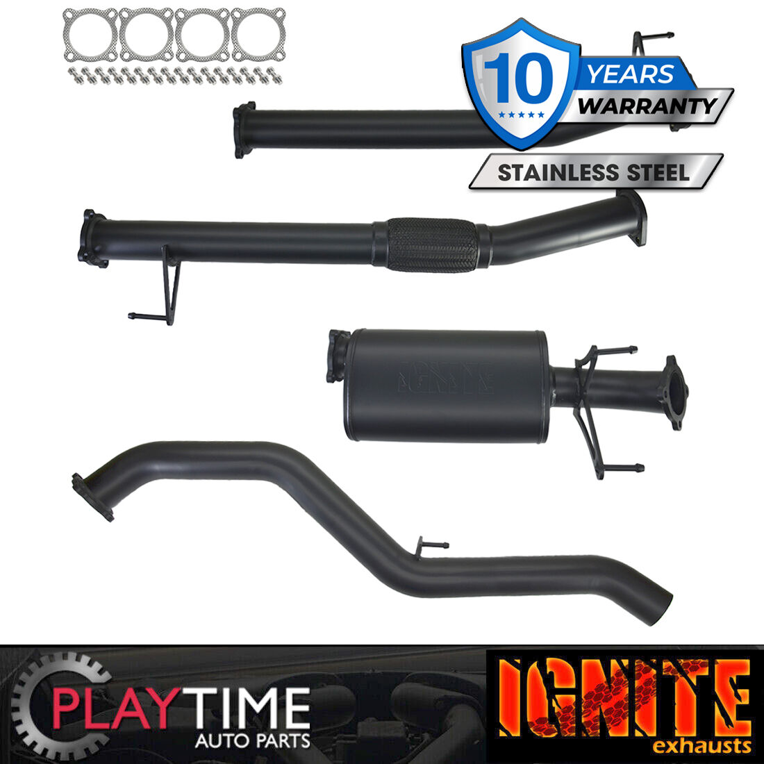 Mazda BT50 Exhaust B30B 3L DPF Back With High Flow Sports Muffler 409 ...