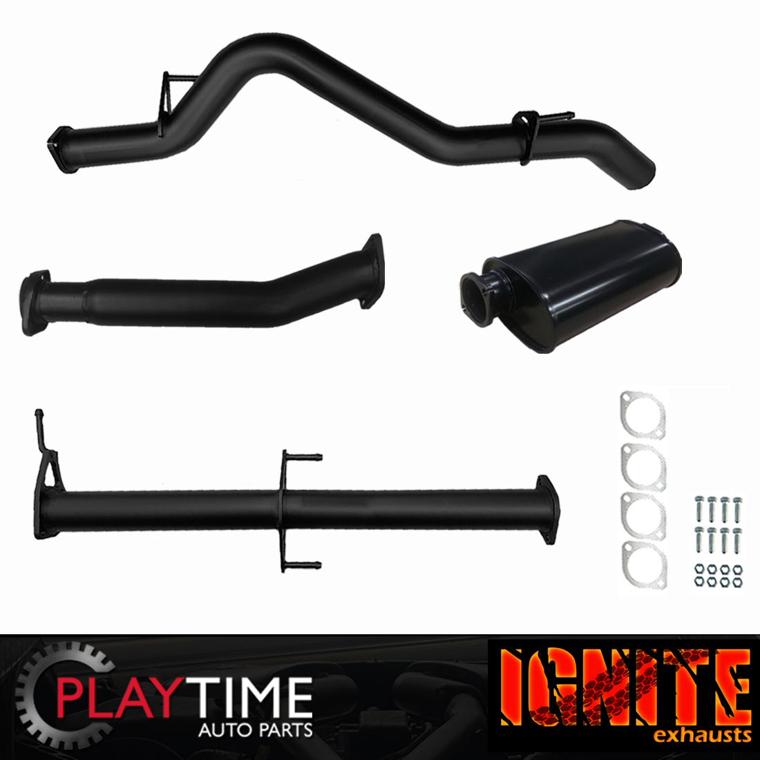 Mitsubishi MQ Triton Exhaust 2.4L 3" DPF Back With Muffler Black ...