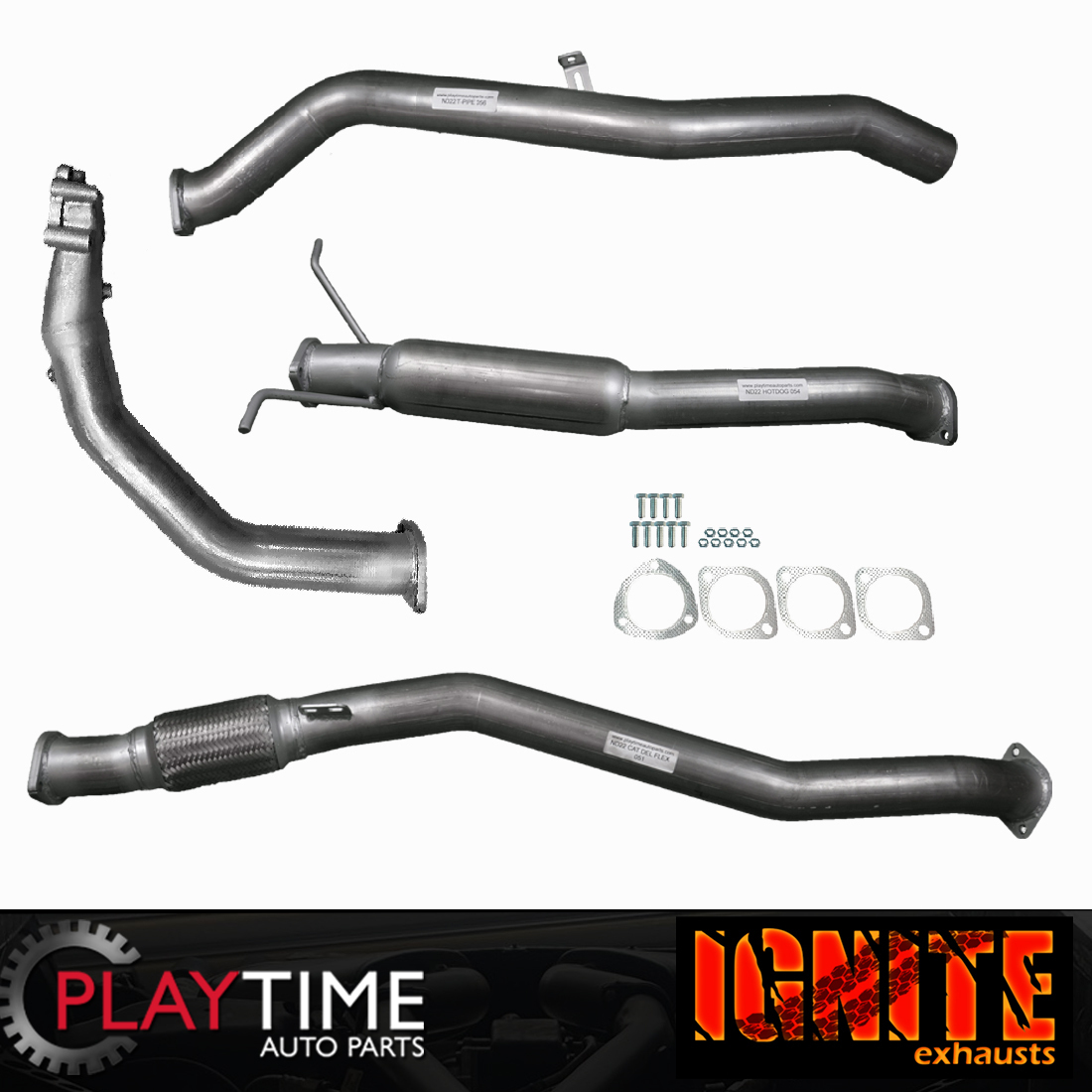 Nissan D22 Navara 2.5L Exhaust 3" Turbo Back No Cat With Hotdog Raw ...