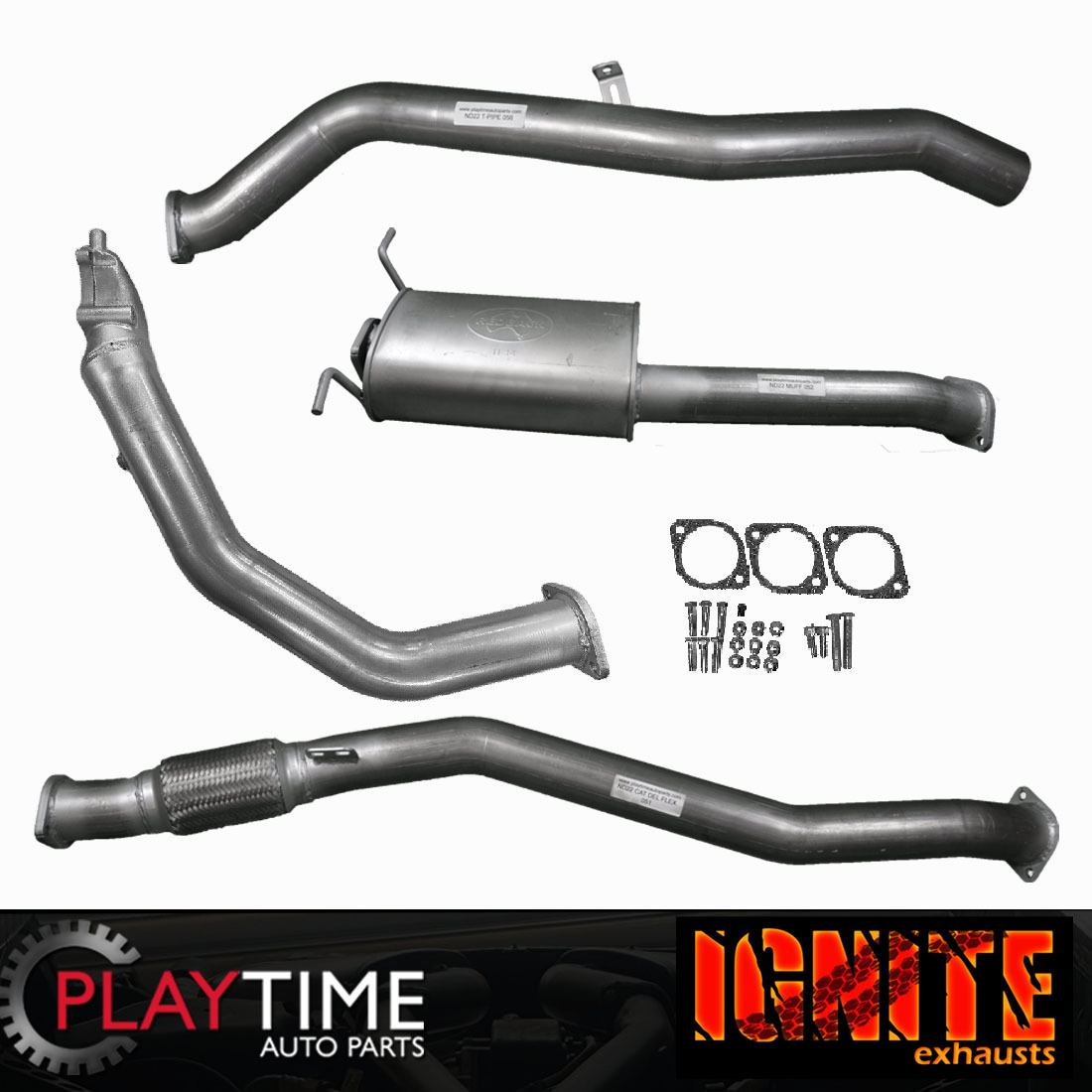 Nissan D22 Navara 3L Exhaust 3" Turbo Back No Cat With Muffler Raw ...