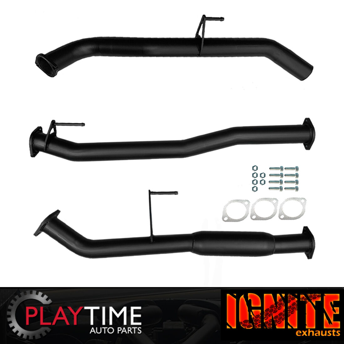 Nissan D23 Navara Exhaust NP300 3" DPF Back with Hotdog Black ...