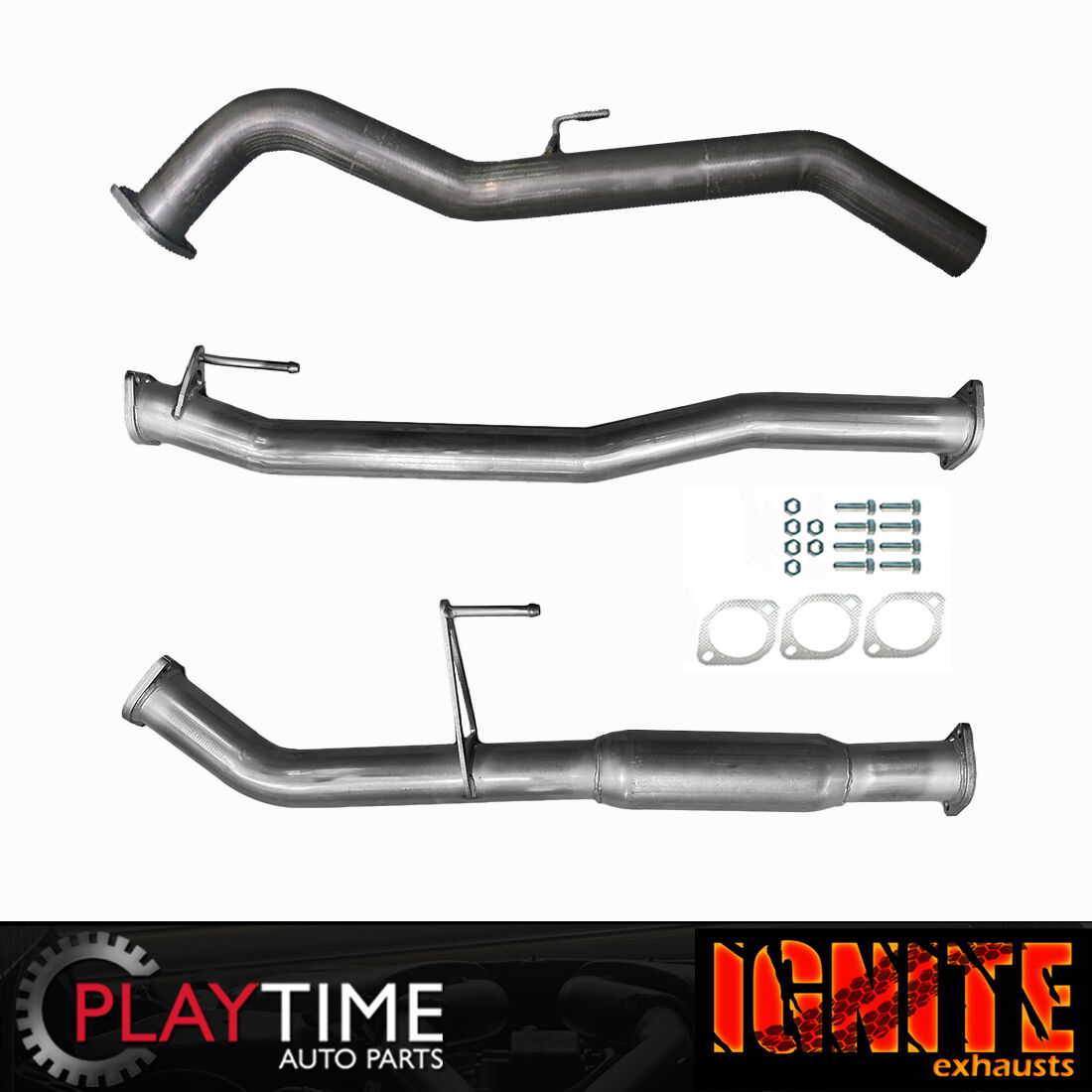 Nissan D23 Navara Exhaust NP300 3" DPF Back with Hotdog Raw Aluminised ...