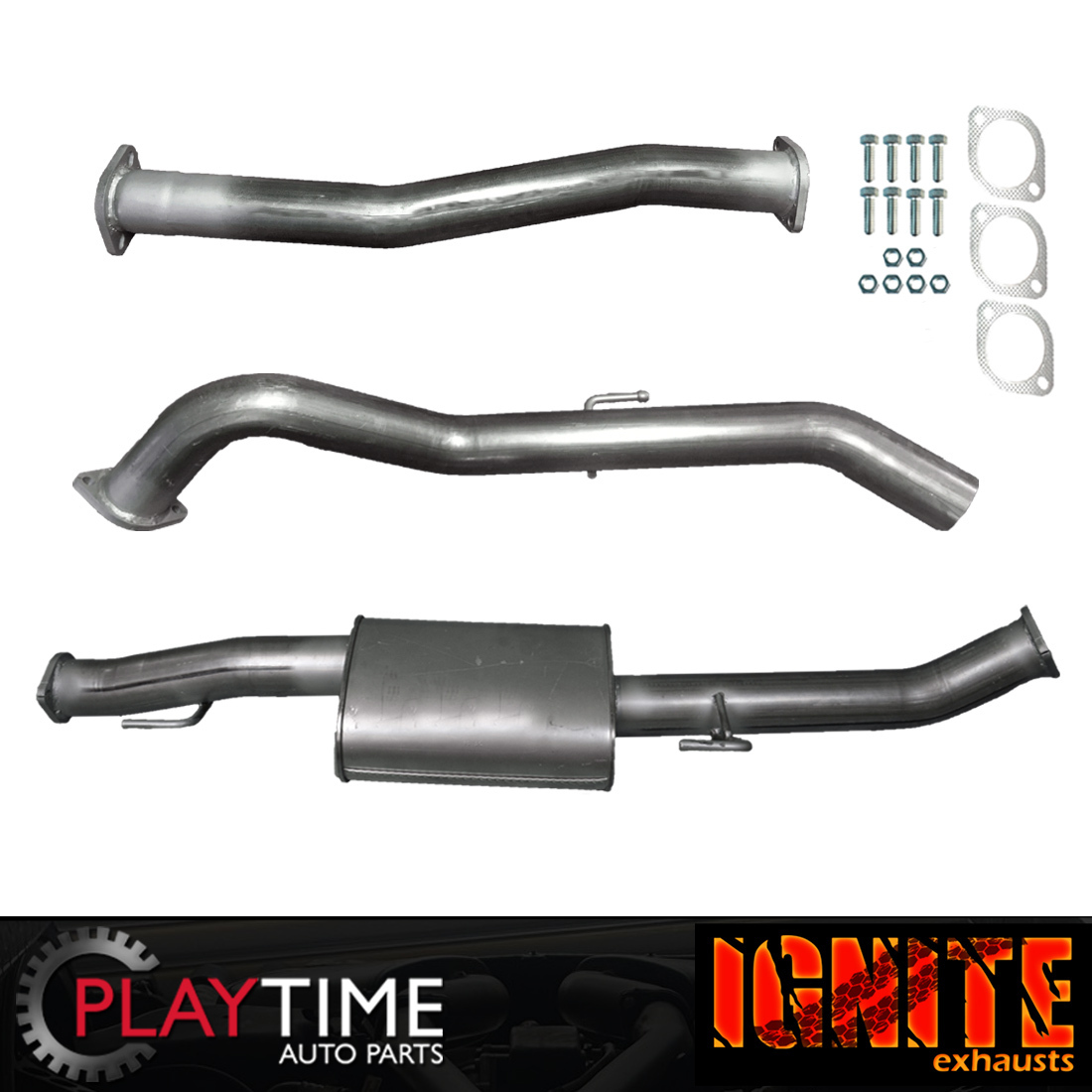 Nissan D23 Navara Exhaust NP300 3" DPF Back with Muffler Raw Aluminised ...