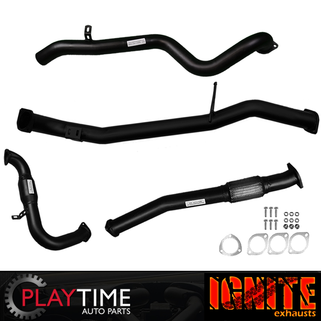Nissan GU Patrol Exhaust 3L Leaf Spring Ute 3" Turbo Back Cat & Pipe ...