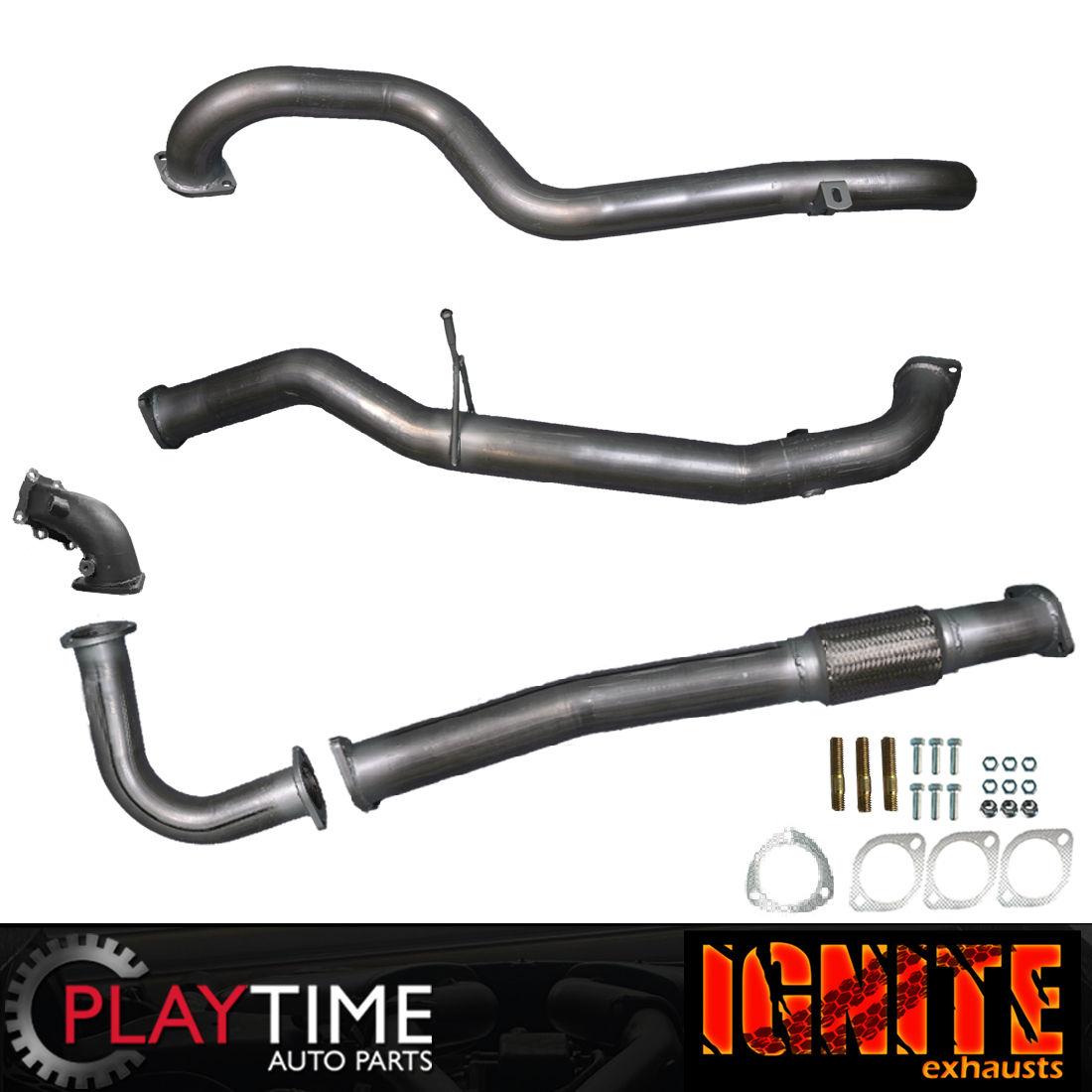 Nissan GU Patrol Exhaust 4.2L Leaf Spring Ute 3" Turbo Back Dump Pipe ...
