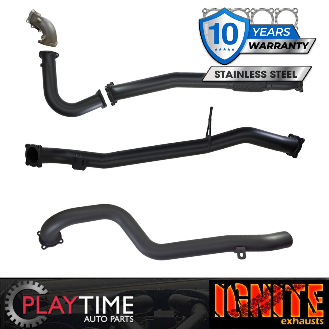 Nissan GU Patrol Exhaust 4.2L Leaf Spring Ute 3" Turbo Back Dump Pipe ...