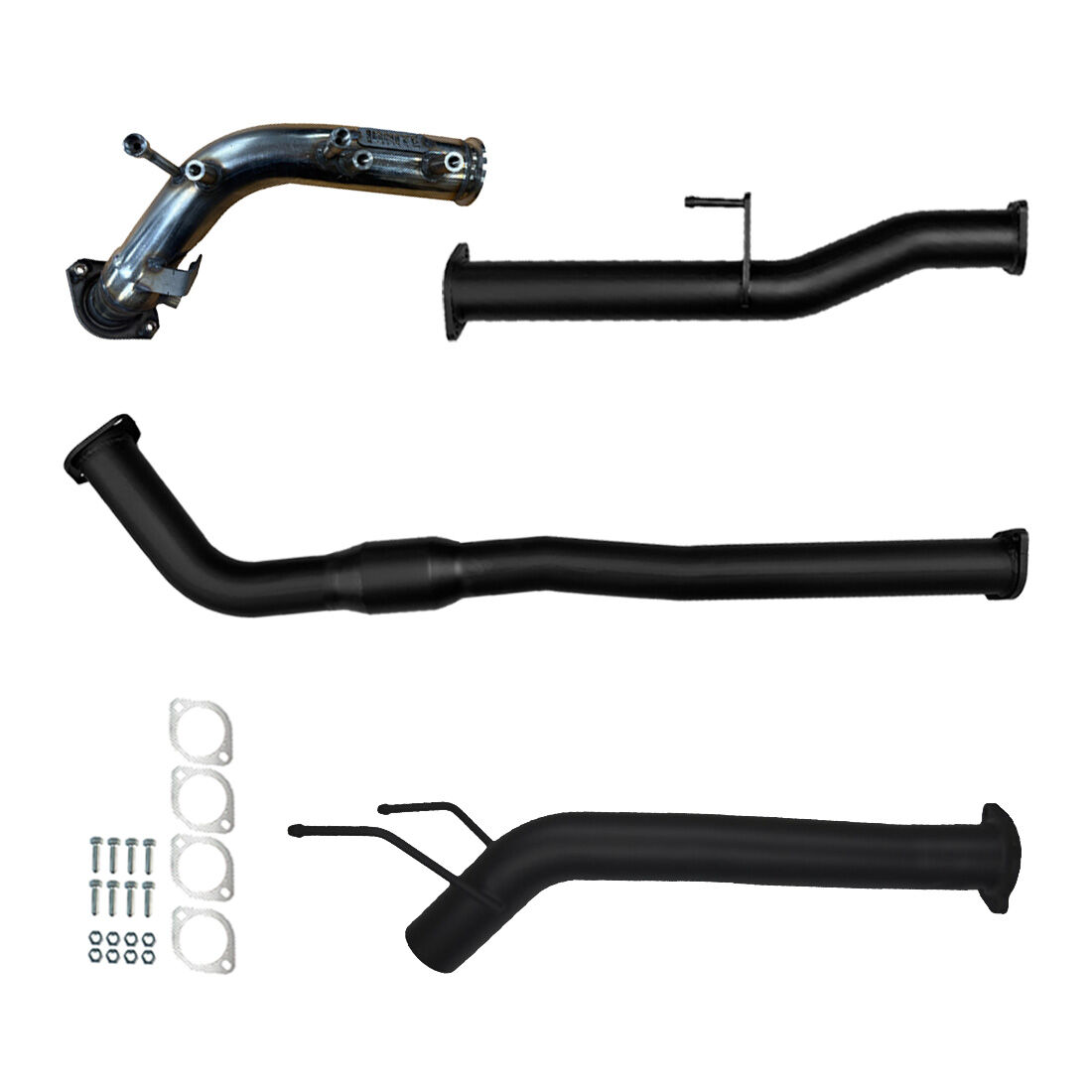 Toyota Hilux Exhaust 2.8L Turbo Back Cat with Diff Dump Pipe Only Black ...