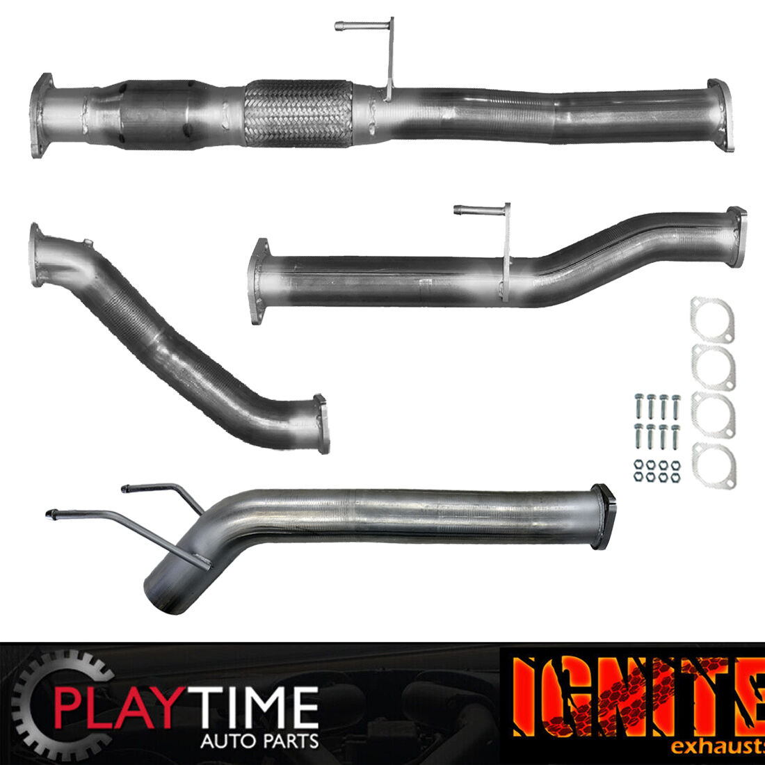 Toyota Hilux Exhaust 3L D4D 3" Turbo Back Exhaust Cat & Diff Pipe Raw ...