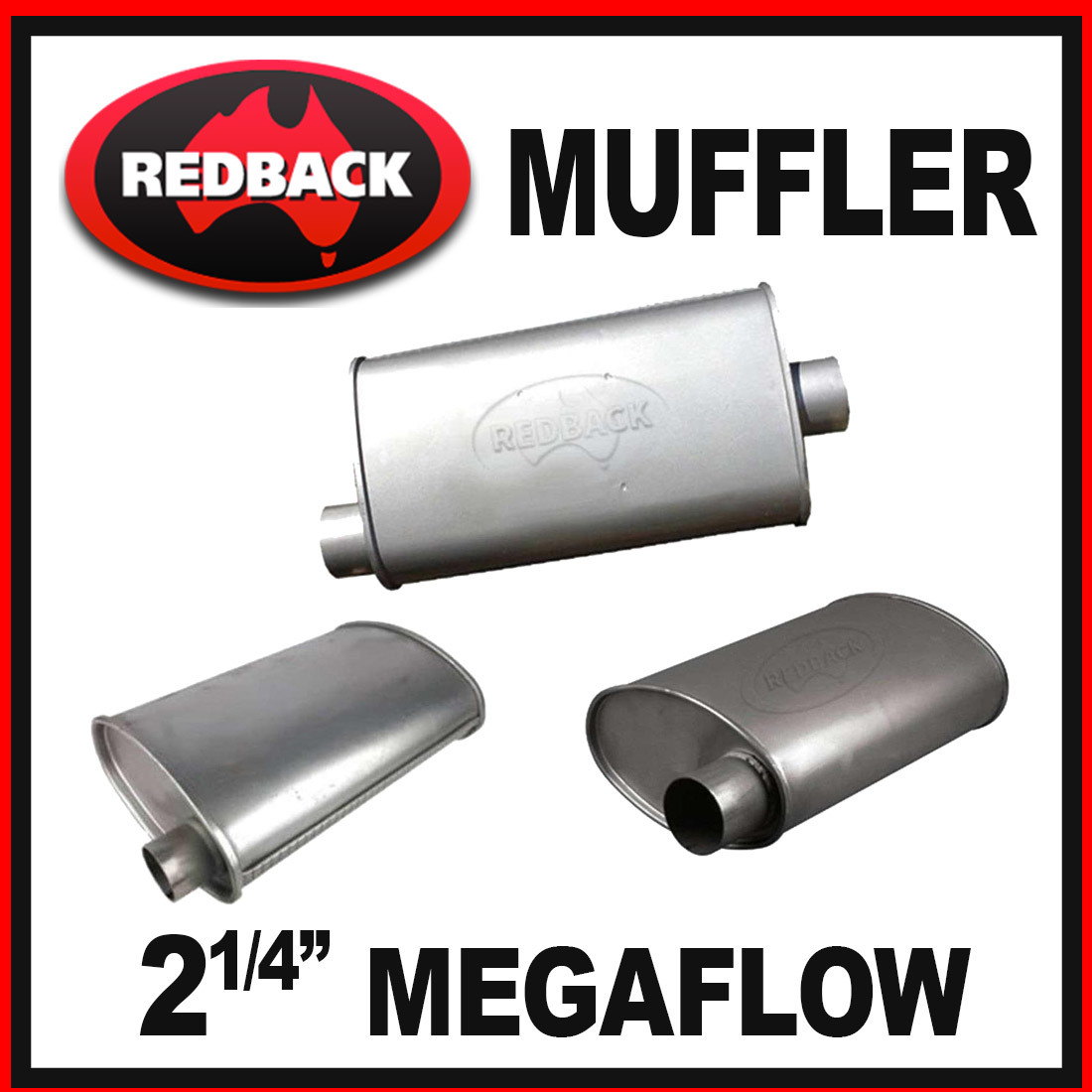 Redback 2 1/4" Megaflow Muffler | Playtime Exhausts